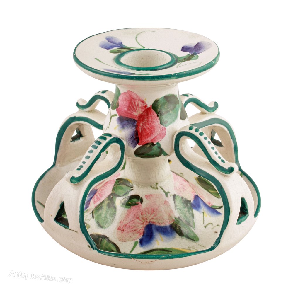 Antiques Atlas - Wemyss Ware Sweet Pea Candlestick