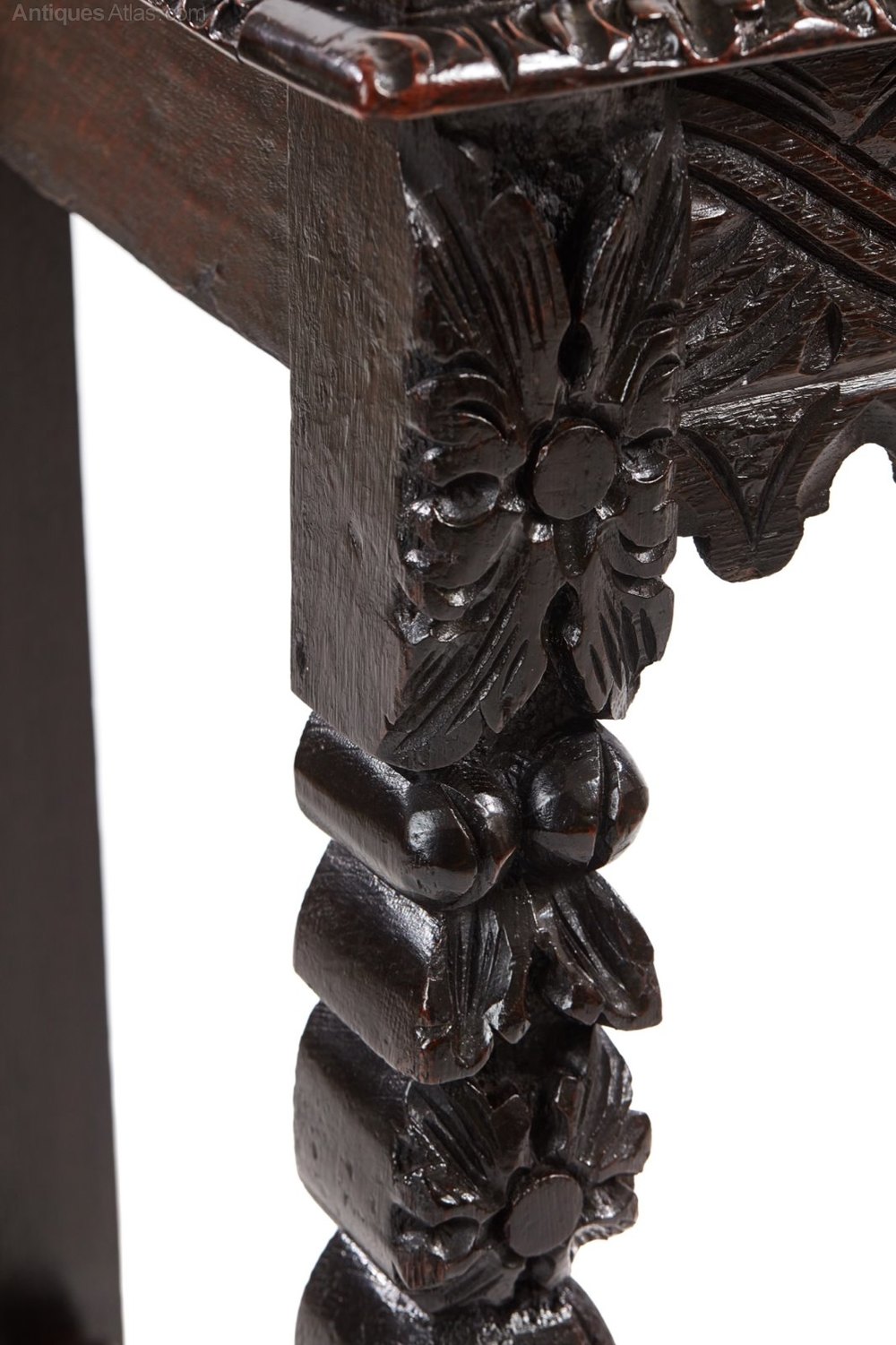 Antique Carved Oak Side Table C.1880 as765a955 - Antiques Atlas