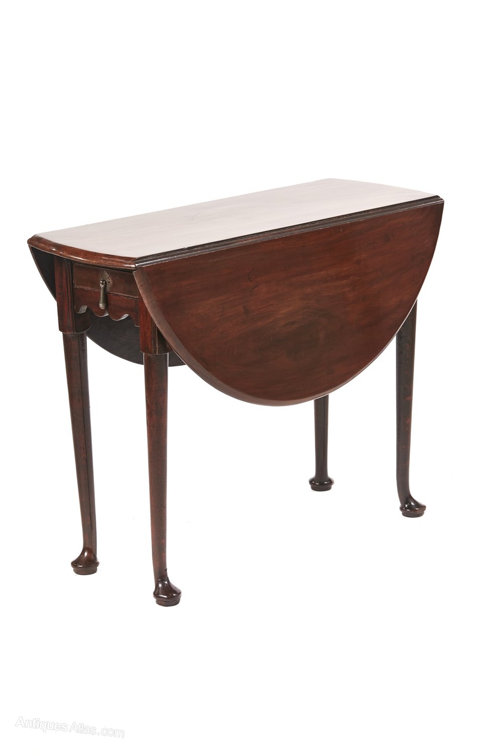 Georgian Mahogany Drop Leaf Dining Table - Antiques Atlas