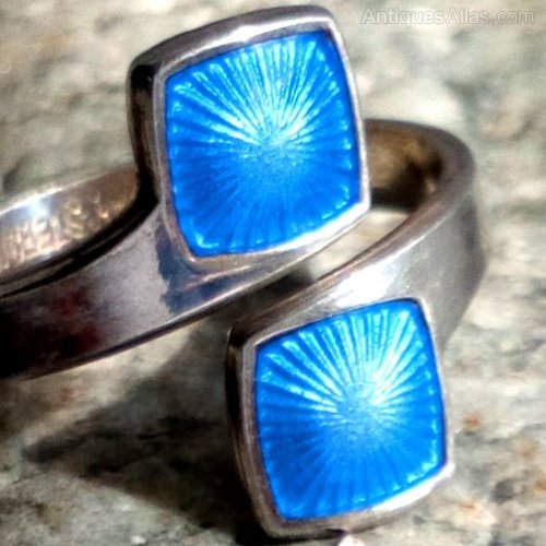 Antiques Atlas - Aksel Holmsen Vintage Norwegian Silver Ring as1014a112 ...