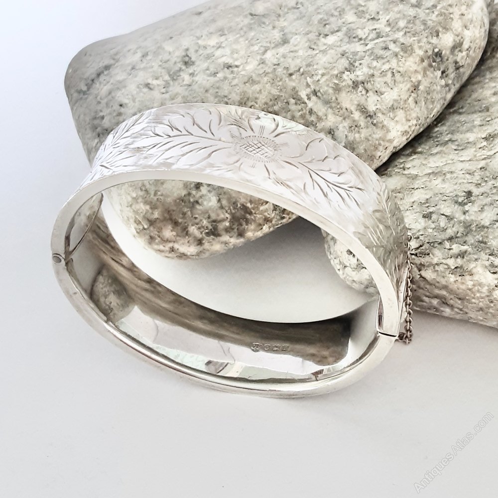 Antiques Atlas - Vintage Sterling Silver Bangle Birmingham 1968