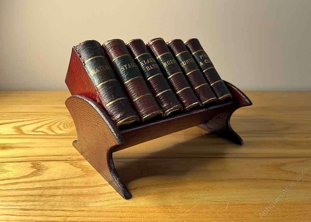 Antiques Atlas - Antique Leather Faux Book Trough Desk Tidy as1251a026