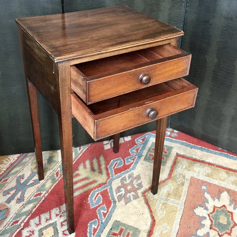 A Small Regency Two Drawer Work Or Lamp Table - Antiques Atlas