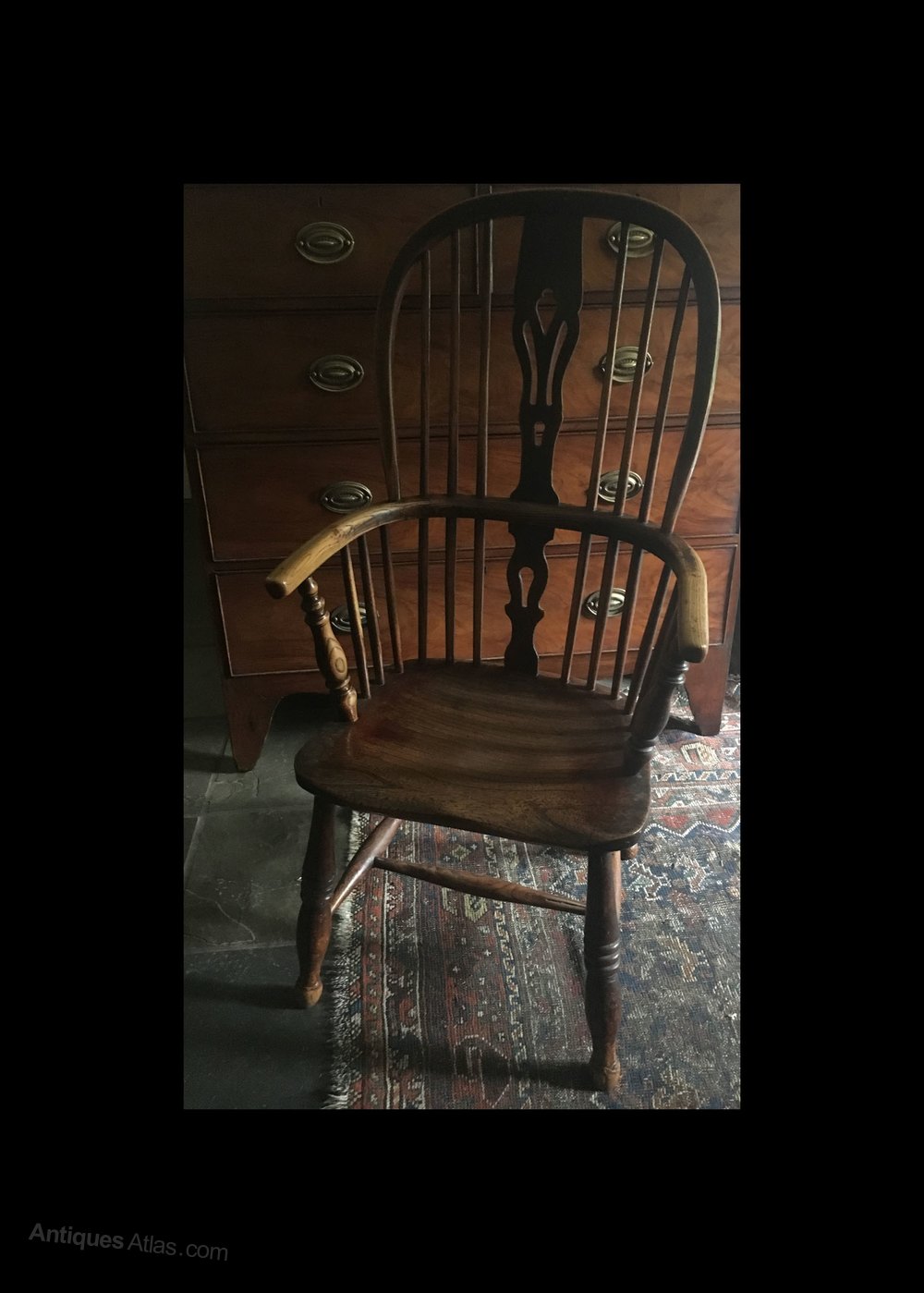 High Back Windsor Chair C 1840 In Ash & Elm - Antiques Atlas