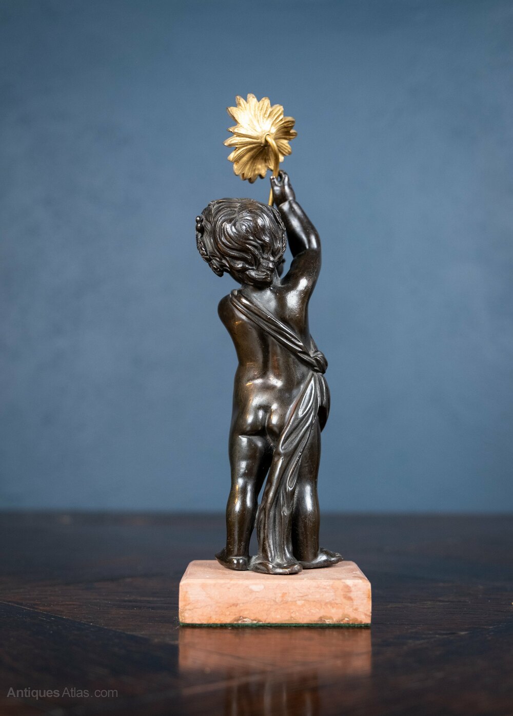 Antiques Atlas - 19th Century Bronze Putto Holding A Flower as1132a640 ...