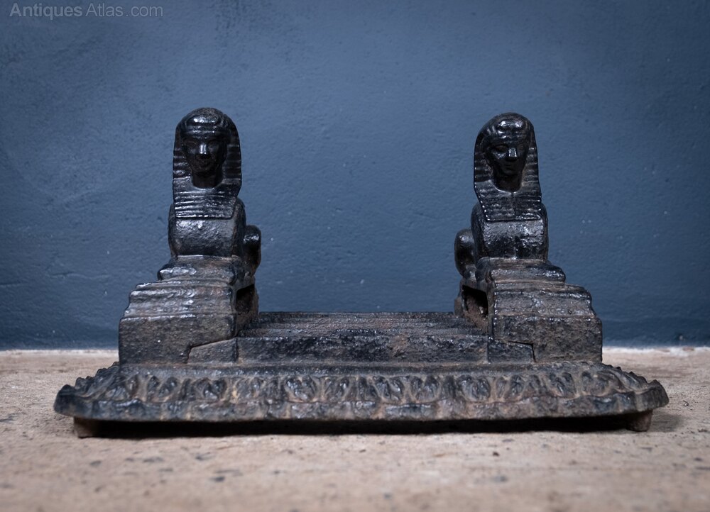 Antiques Atlas - Cast Iron Egyptian Revival Sphinx Boot Scraper