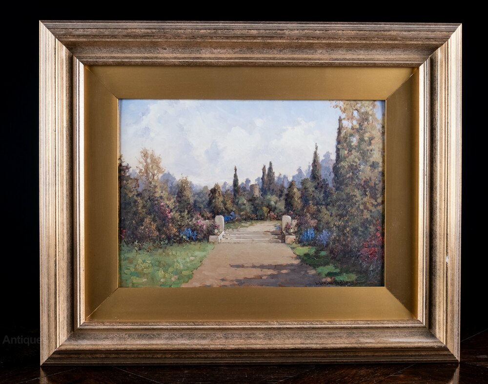 Antiques Atlas - James Jerome Miller (fl1875-1900) Country Gardens ...