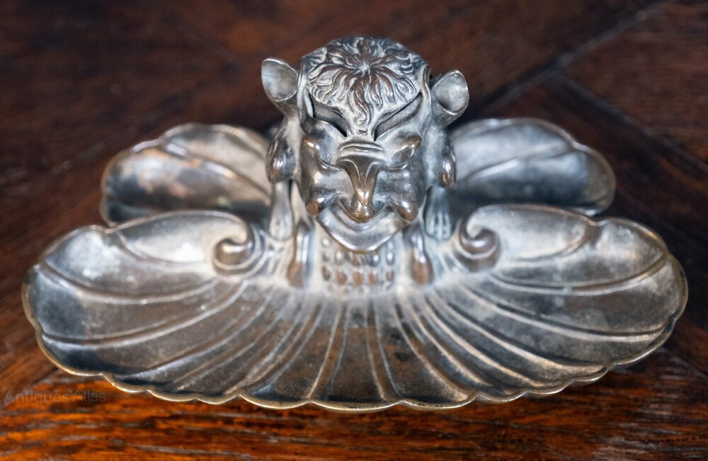Antiques Atlas - Large 19thC Bronze Disguised Devil / Bird Inkwell ...