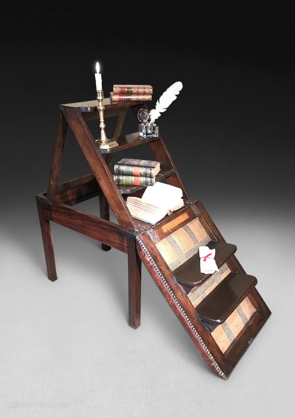 Chippendale Mahogany Metamorphic Library Steps as722a541 / 11052 ...