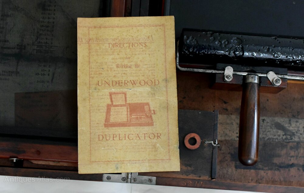 Antiques Atlas - Underwood Standard Duplicator Screen Print Copier ...