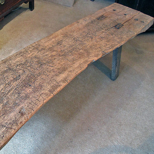 A 19thc Ash Pig Bench Coffee Table as096a287 - Antiques Atlas