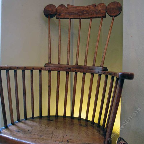 A Welsh Stick Back Chair as096a396 - Antiques Atlas
