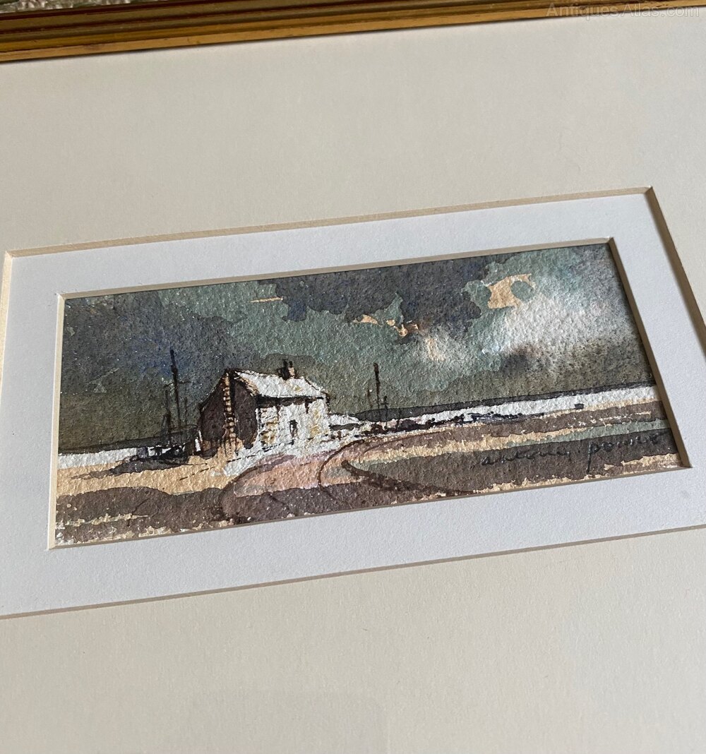 Antiques Atlas - Salt Cottage, Leigh By Anthony Pearce Watercolour ...