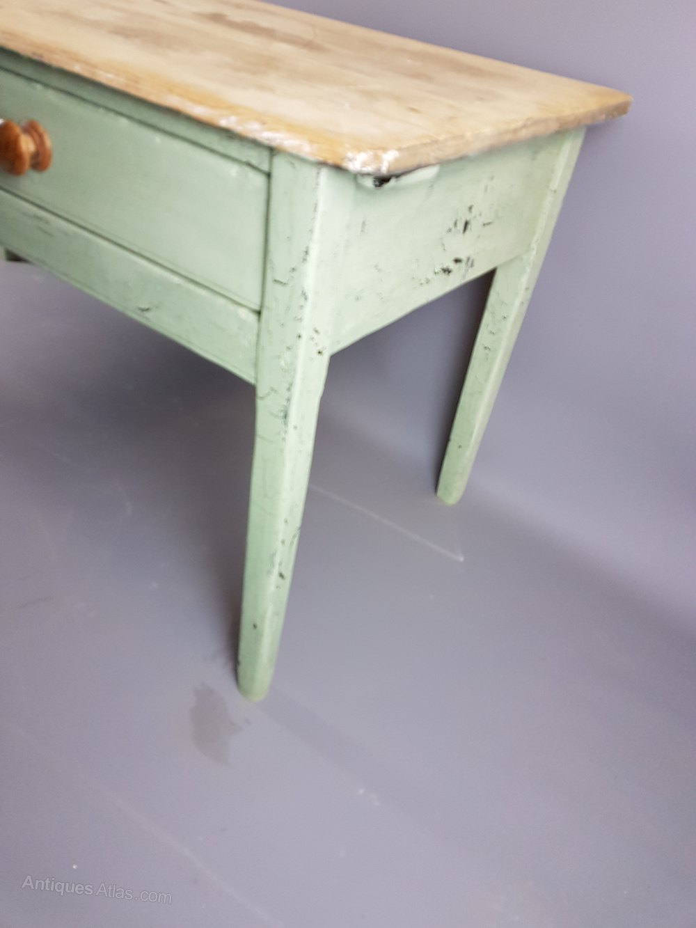 19thC Painted Antique Pine Table - Antiques Atlas