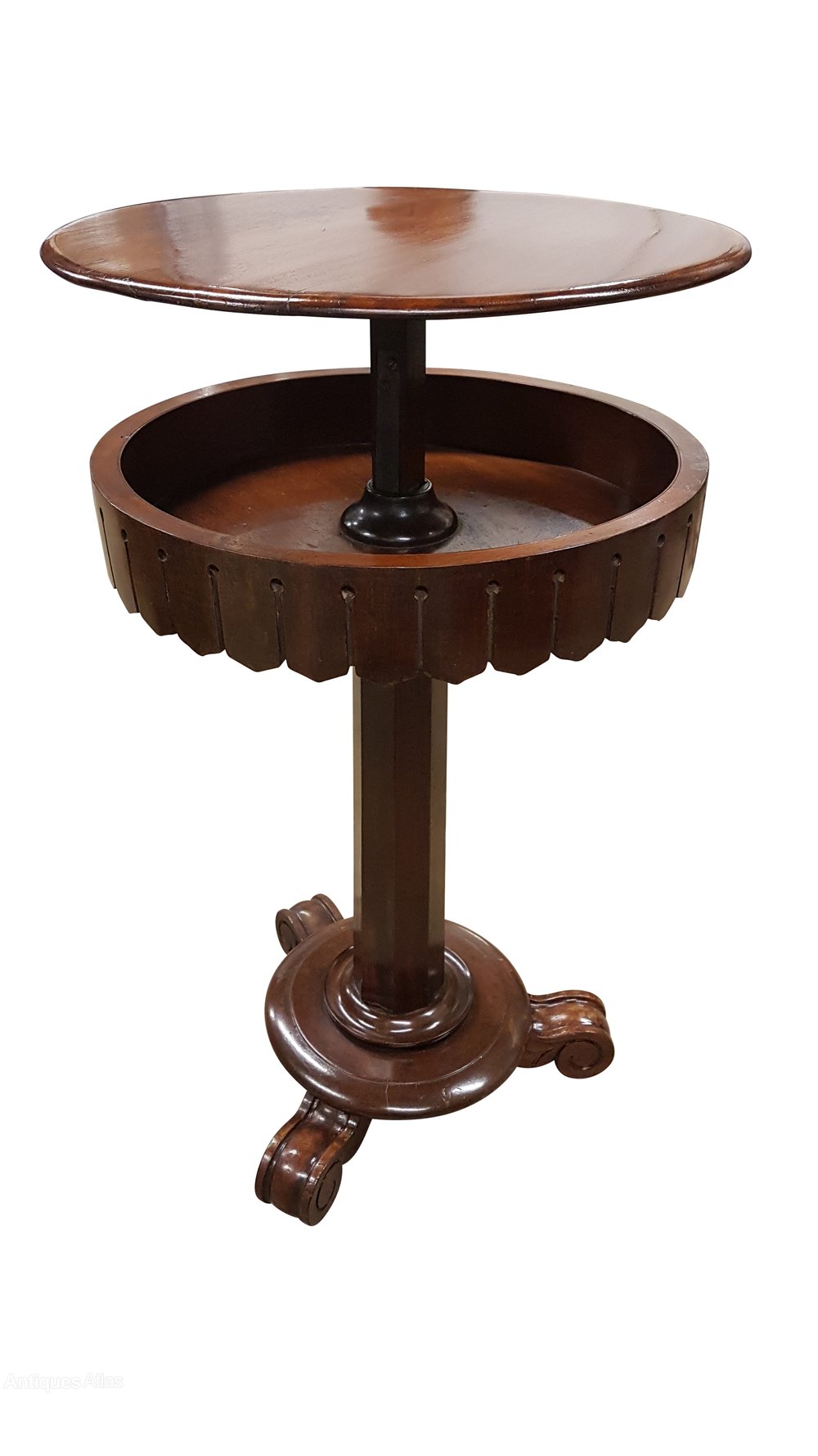 Mid Victorian Rise And Fall Table as649a491 - Antiques Atlas