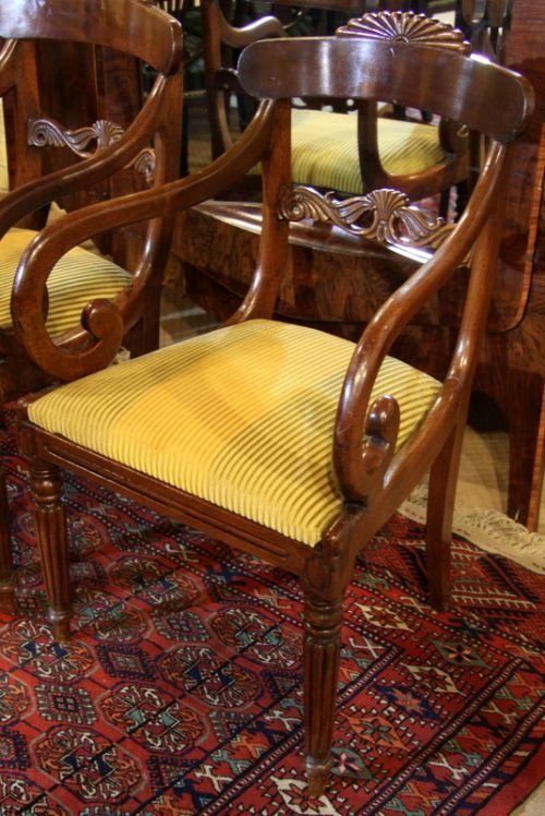 A Pair Of Regency Mahogany Carver Chairs - Antiques Atlas