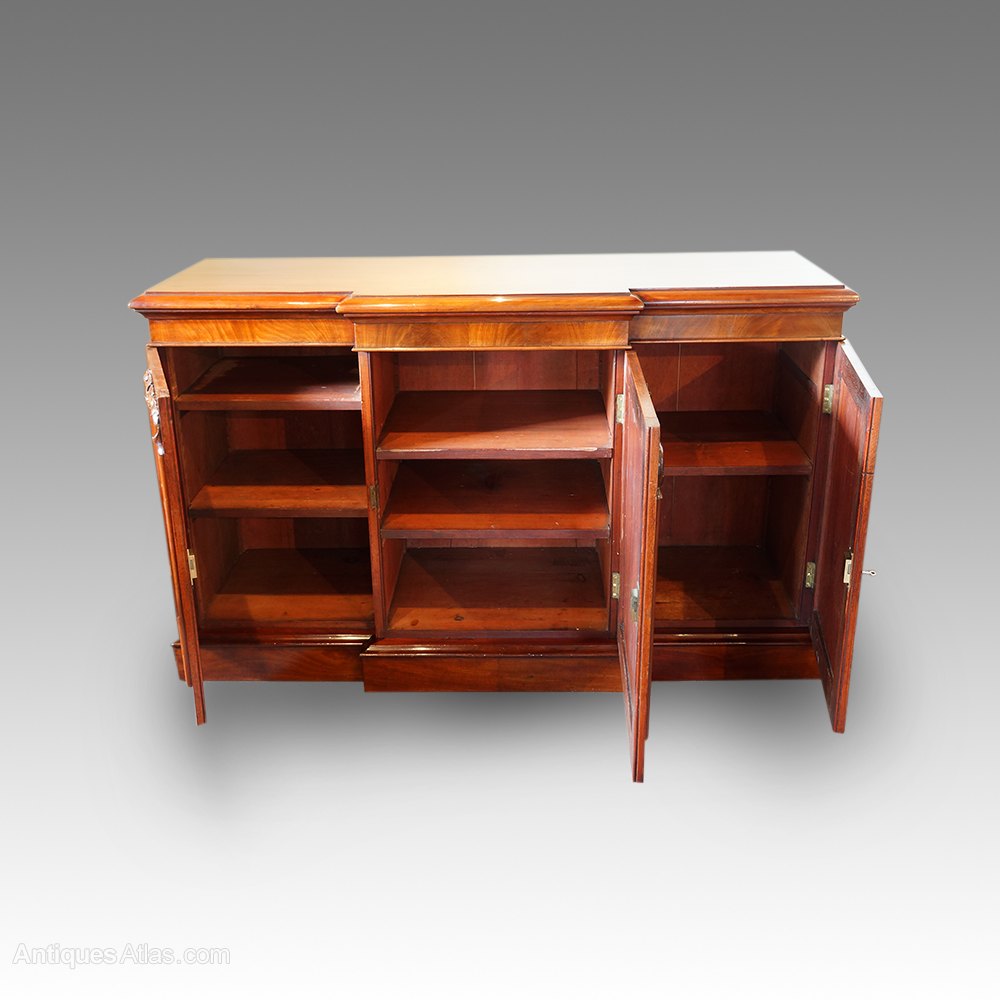 Victorian Mahogany Breakfront Sideboard as188a1130 - Antiques Atlas