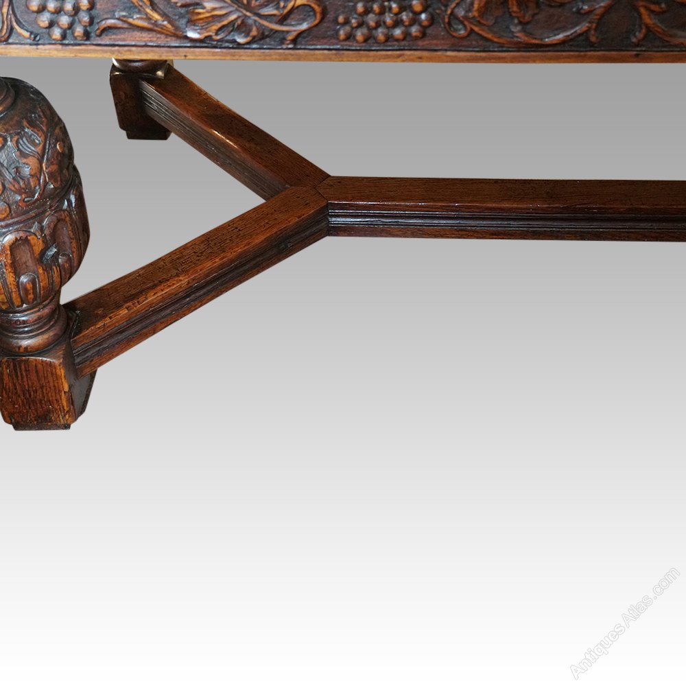 Victorian Oak Draw Leaf Dining Table - Antiques Atlas