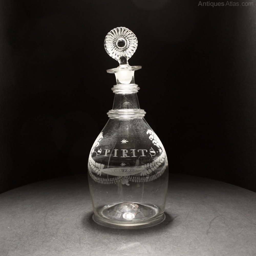 Antiques Atlas - 18th Century Irish Spirit Glass Decanter C1800