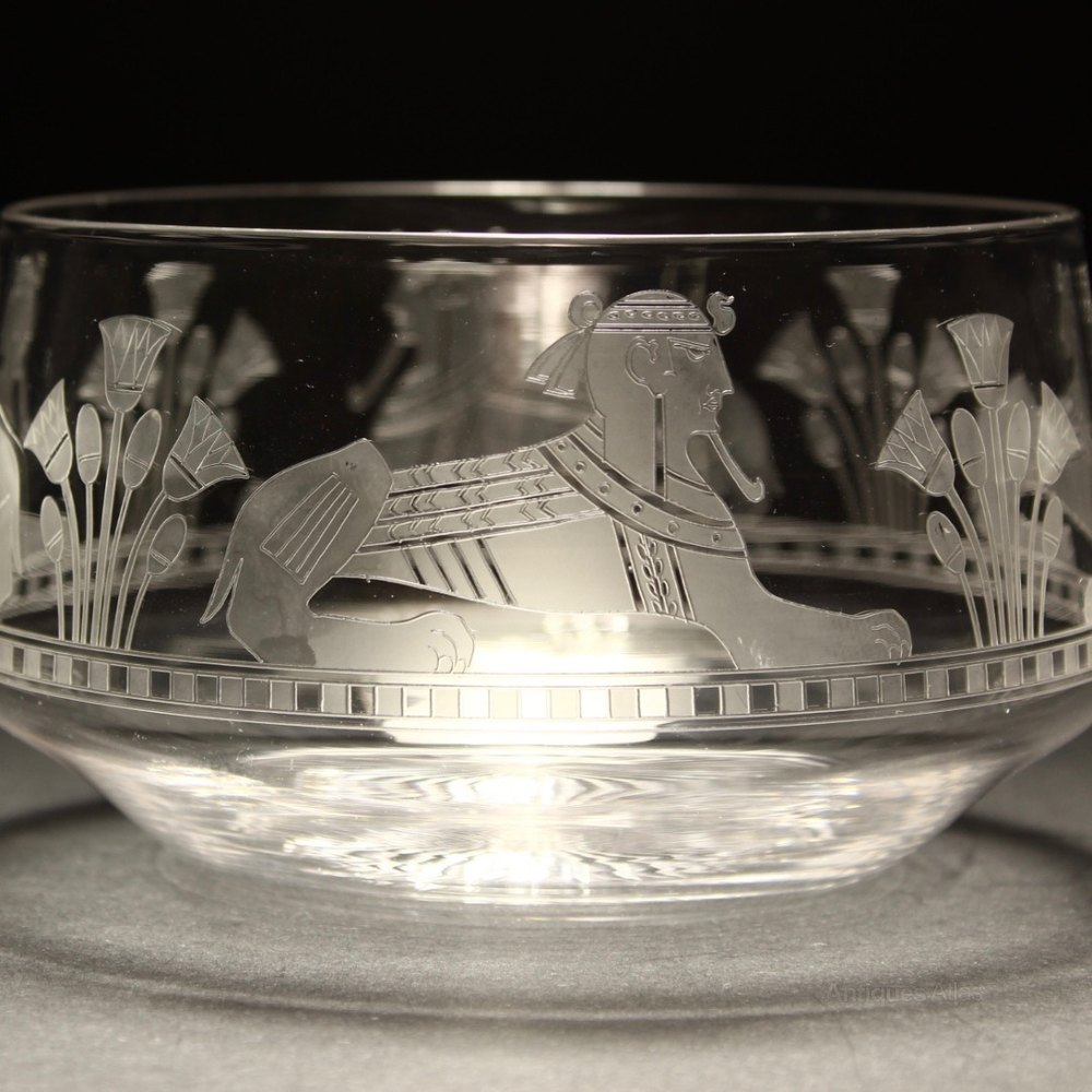 Antiques Atlas - 19th Century Webb Sphynx Glass Finger Bowl C1880