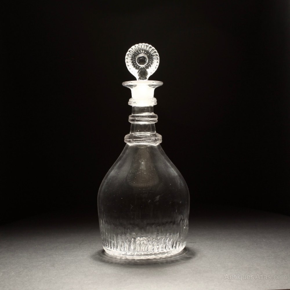 Antiques Atlas - Cork Glass Company Moulded Glass Decanter C1800