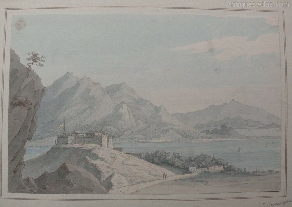 Antiques Atlas - 19th Century, Guia Fort, Macau, By James Wathen as988a049