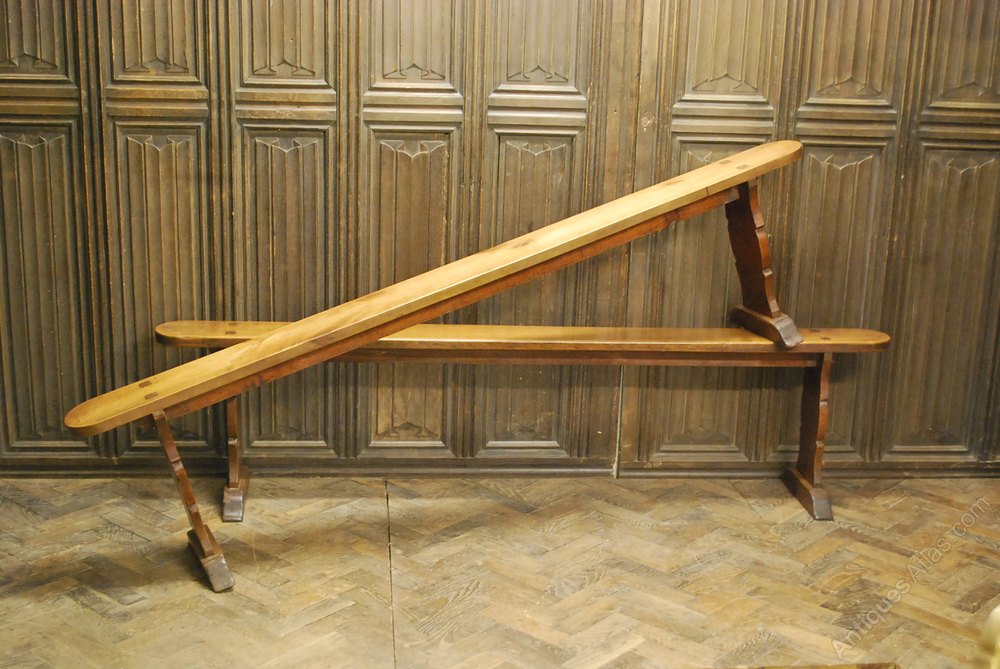 Antique Farmhouse Cherry Wood Benches - Antiques Atlas