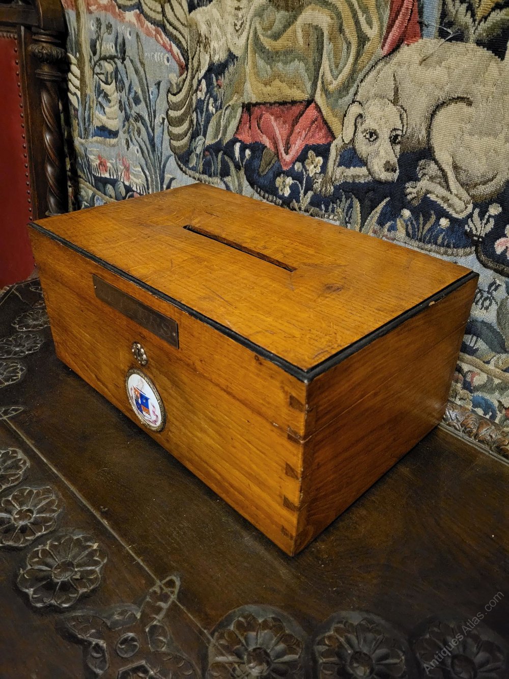 Antiques Atlas - Antique Oak Mailbox / Letter Box