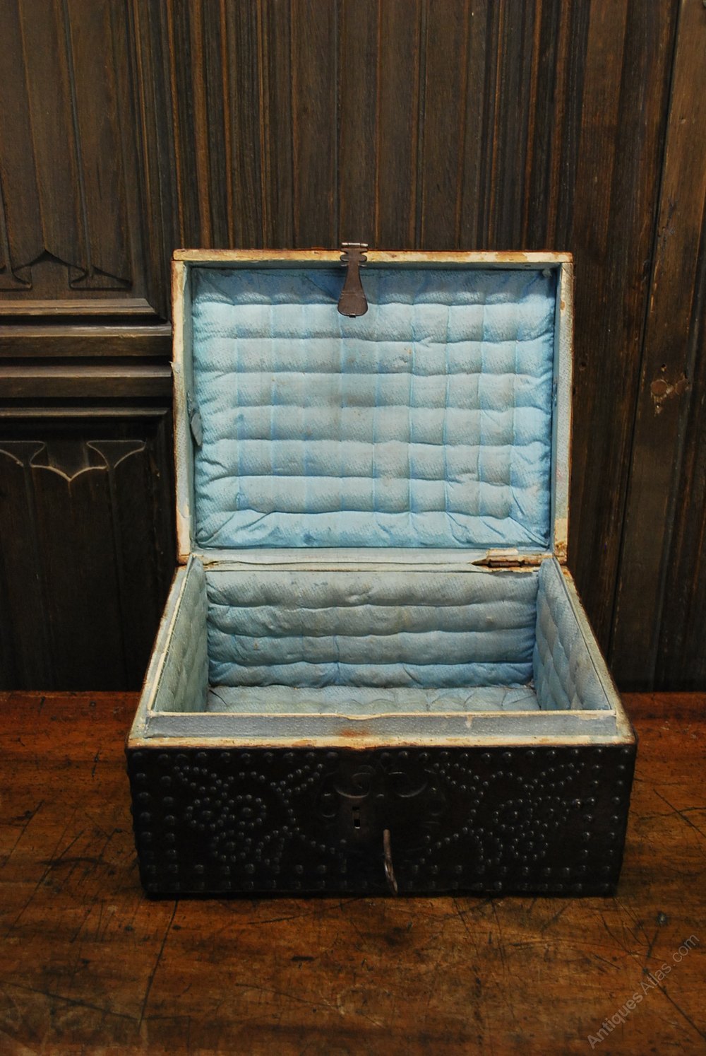 Antiques Atlas - French Leather Strong Box/ Coffre Fort