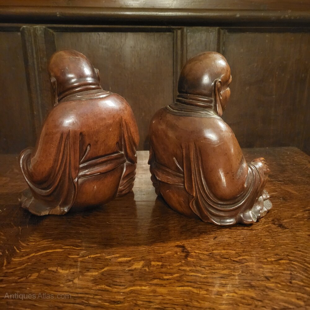 Antiques Atlas - Pair Of Antique 19th C. Chinese Laughing Buddhas ...