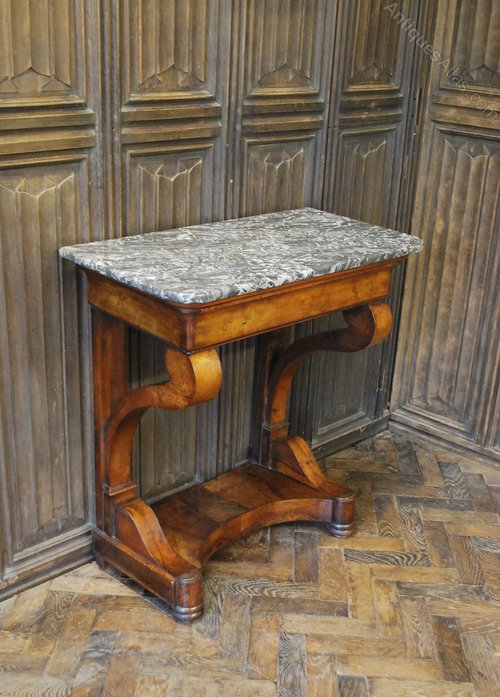 Small French Walnut Console Table - Antiques Atlas