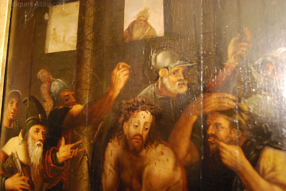 Antiques Atlas - 'The Mocking Of Christ' 17th Century Painting