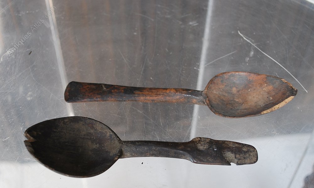 Antiques Atlas - Two Rare 18th Century Treen Spoons