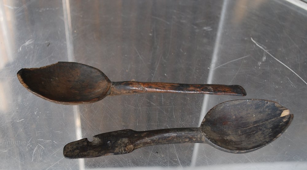Antiques Atlas - Two Rare 18th Century Treen Spoons
