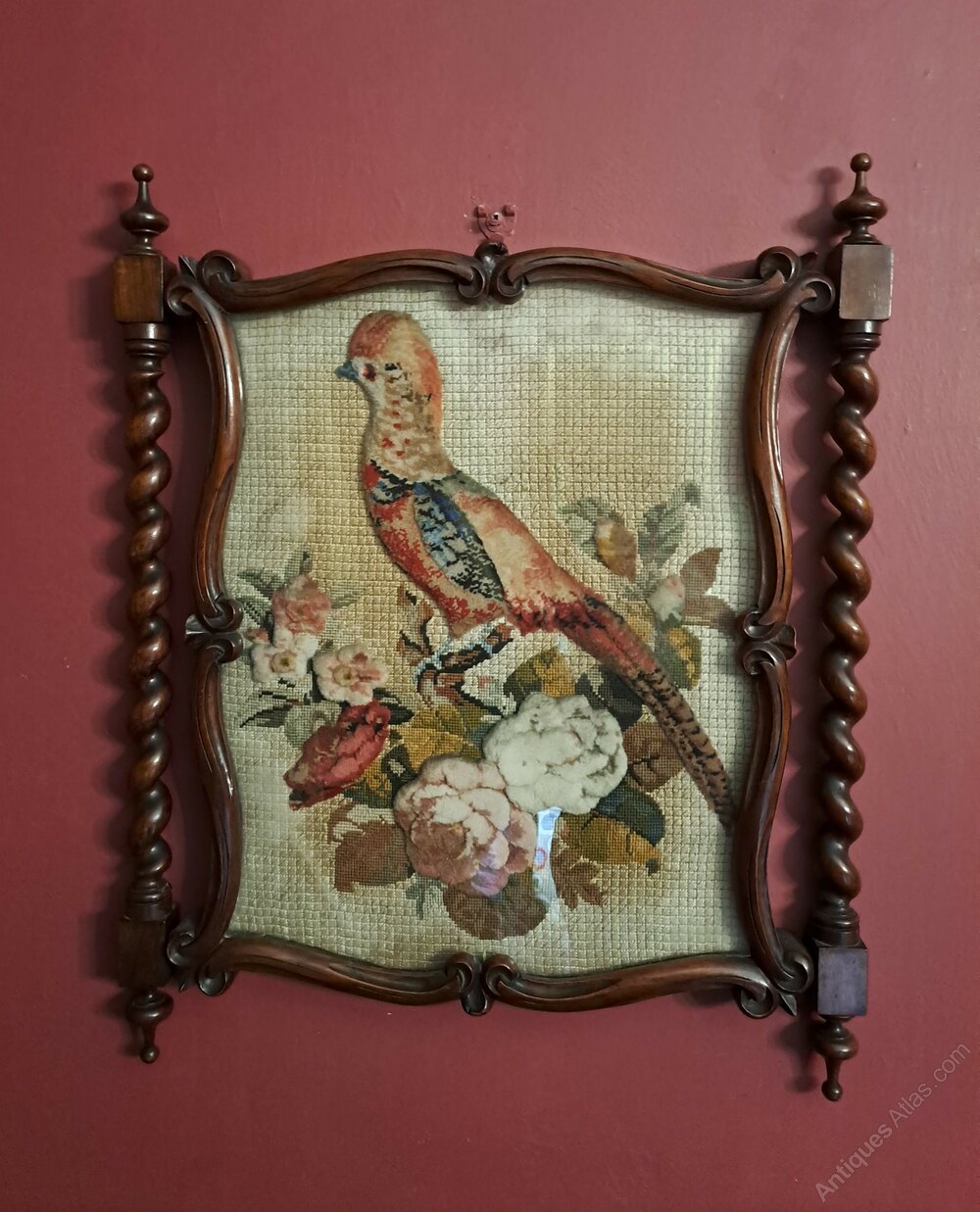 Antiques Atlas - VICTORIAN NEEDLEWORK IN ROSEWOOD FRAME as944a1249 / 1331