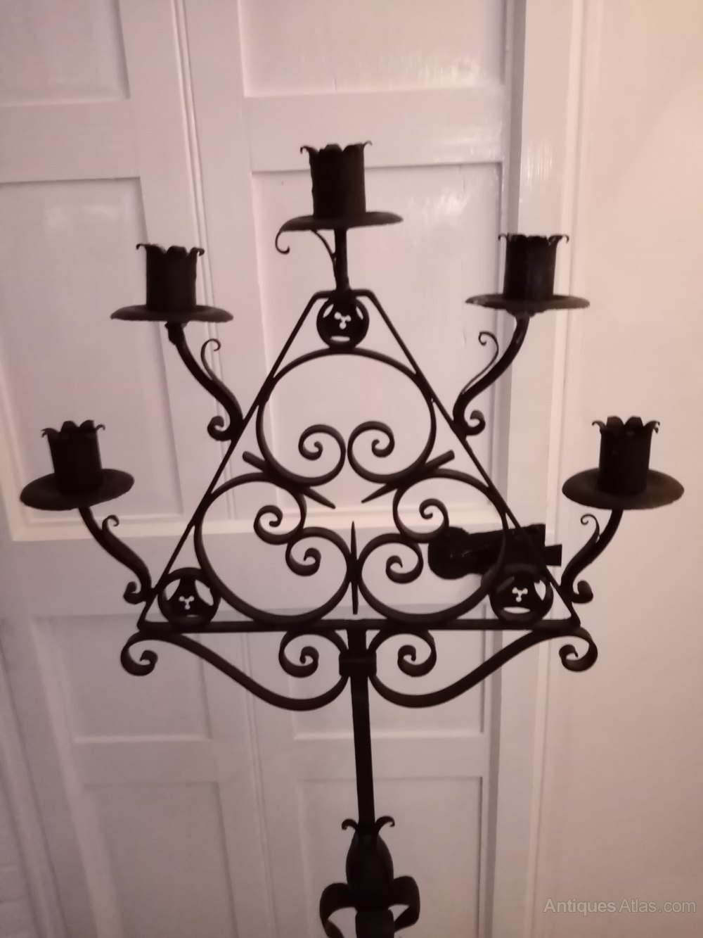 Antiques Atlas - Superb Gothic Wrought Iron Candle Stand