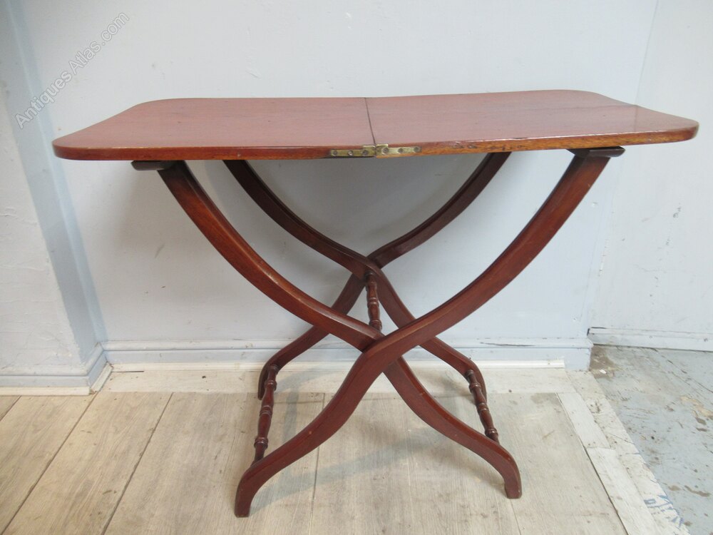 19th Century Mahogany Folding Coaching Table as350a2264 - Antiques Atlas