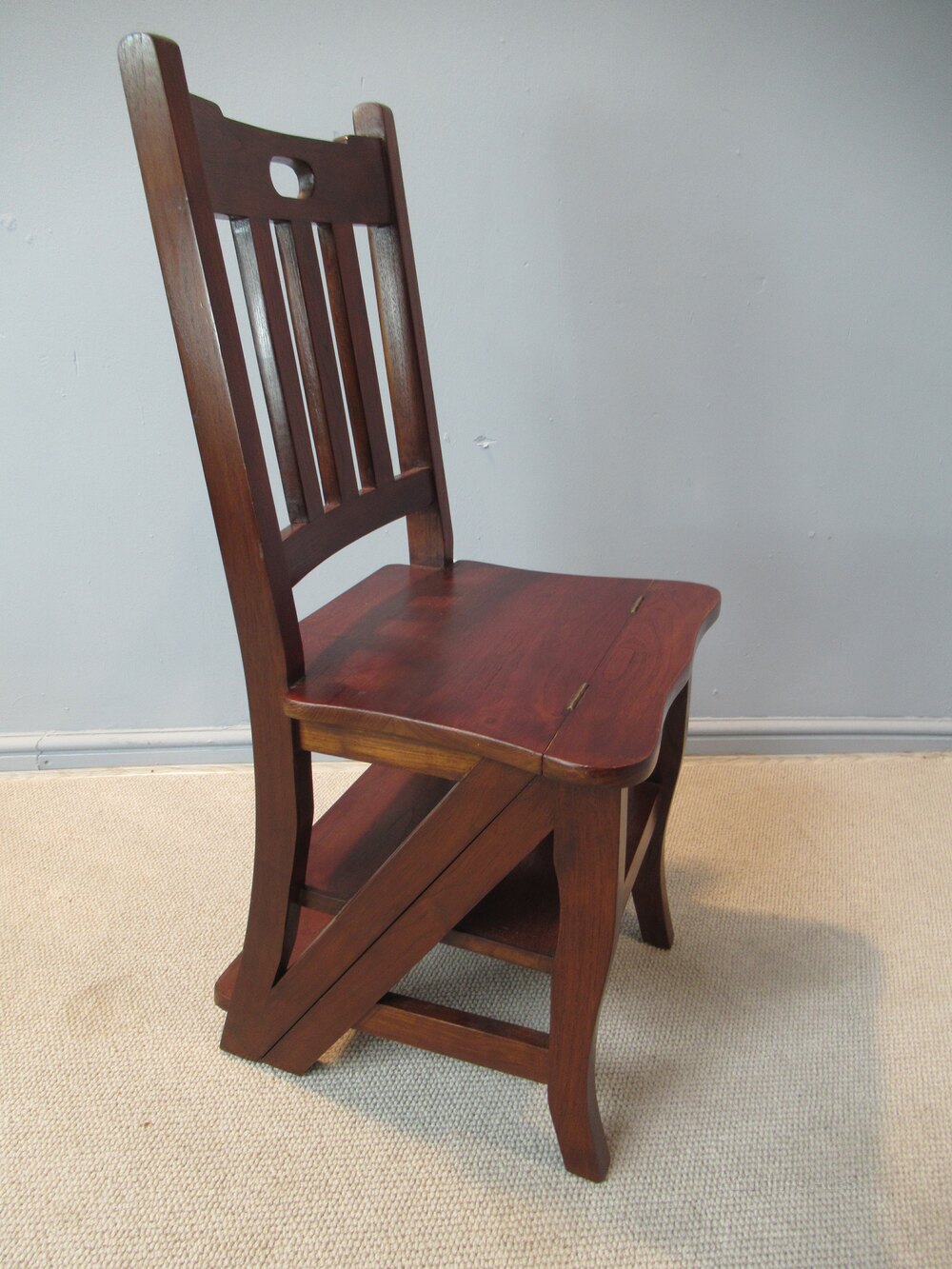 Antiques Atlas - A Hard Wood Folding Chair To Step Ladder as350a2661
