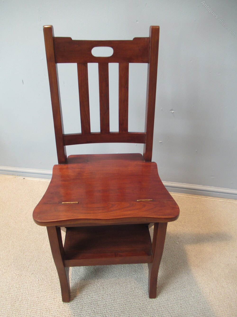 Antiques Atlas - A Hard Wood Folding Chair To Step Ladder as350a2661
