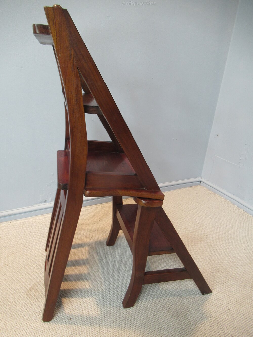 Antiques Atlas - A Hard Wood Folding Chair To Step Ladder as350a2661