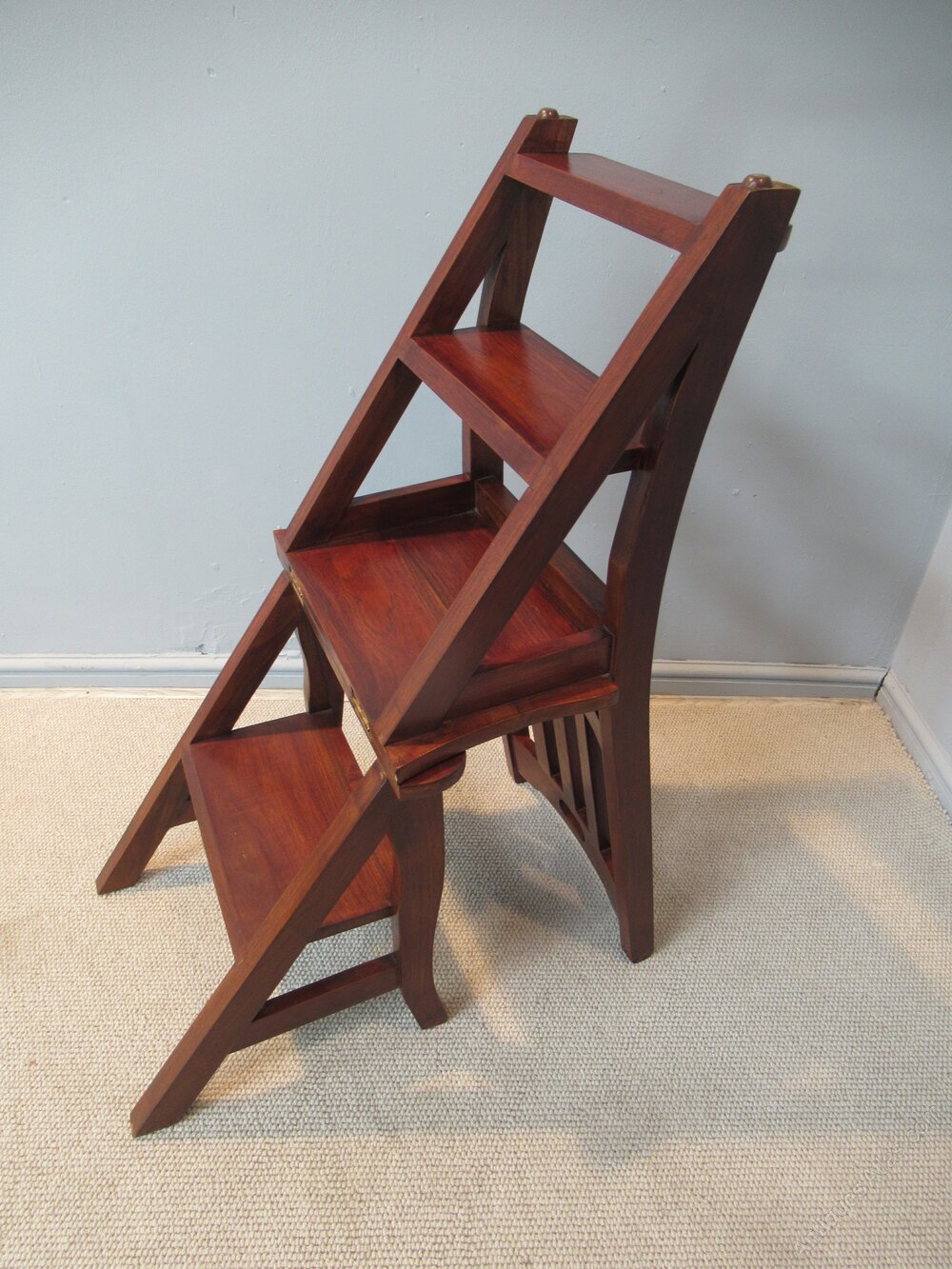 Antiques Atlas - A Hard Wood Folding Chair To Step Ladder as350a2661
