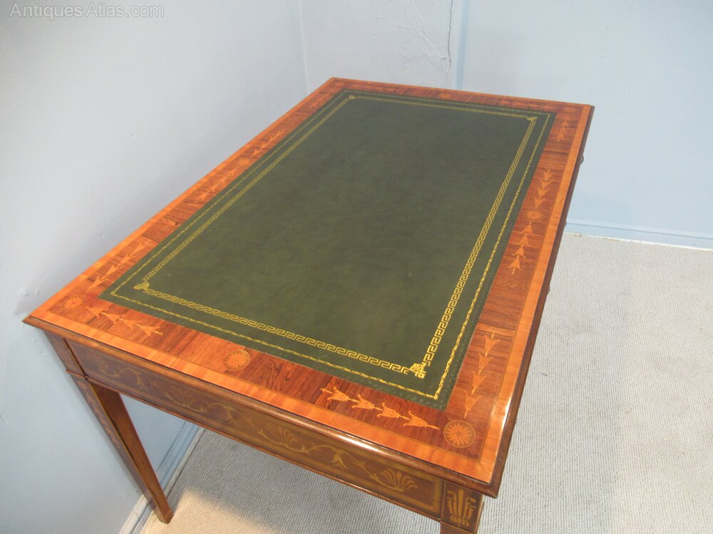 Antiques Atlas - Inlaid Mahogany Table Desk as350a2657