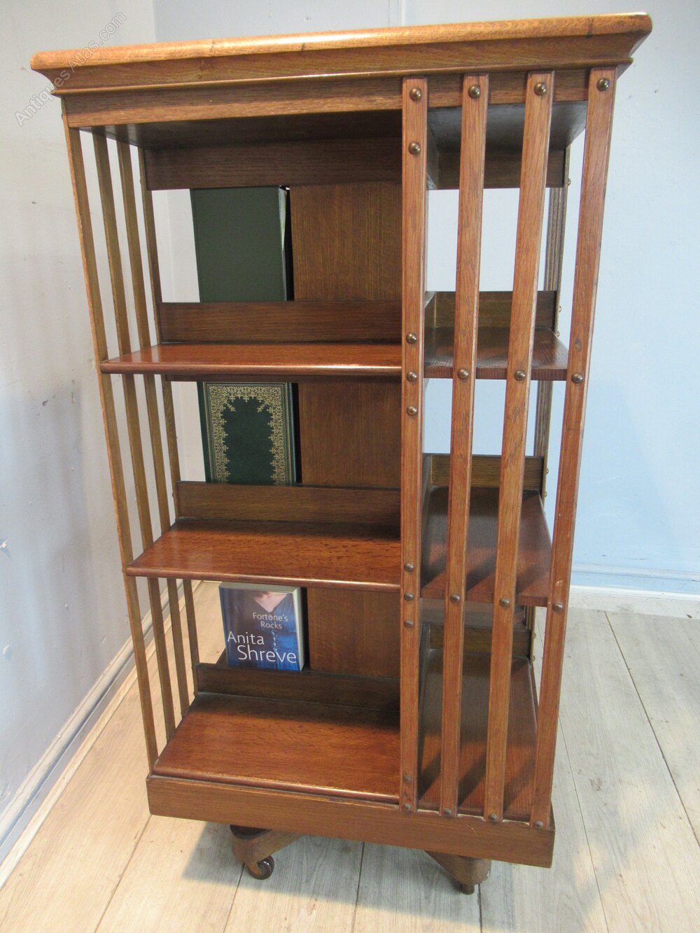 Large Oak Edwardian Revolving Bookcase - Antiques Atlas