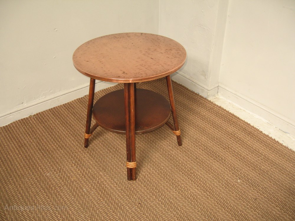 Antiques Atlas - Lusty Round Copper Top Occasional Table