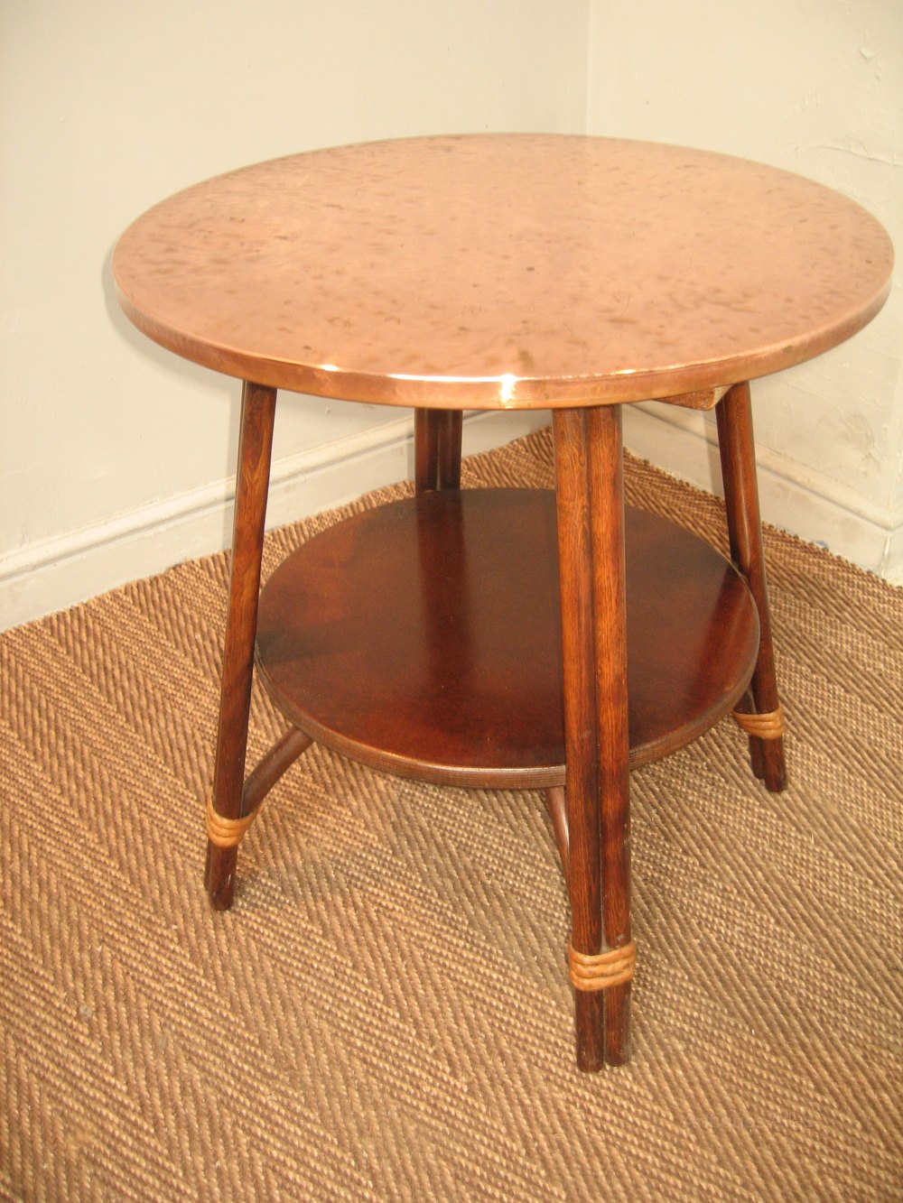 Antiques Atlas - Lusty Round Copper Top Occasional Table