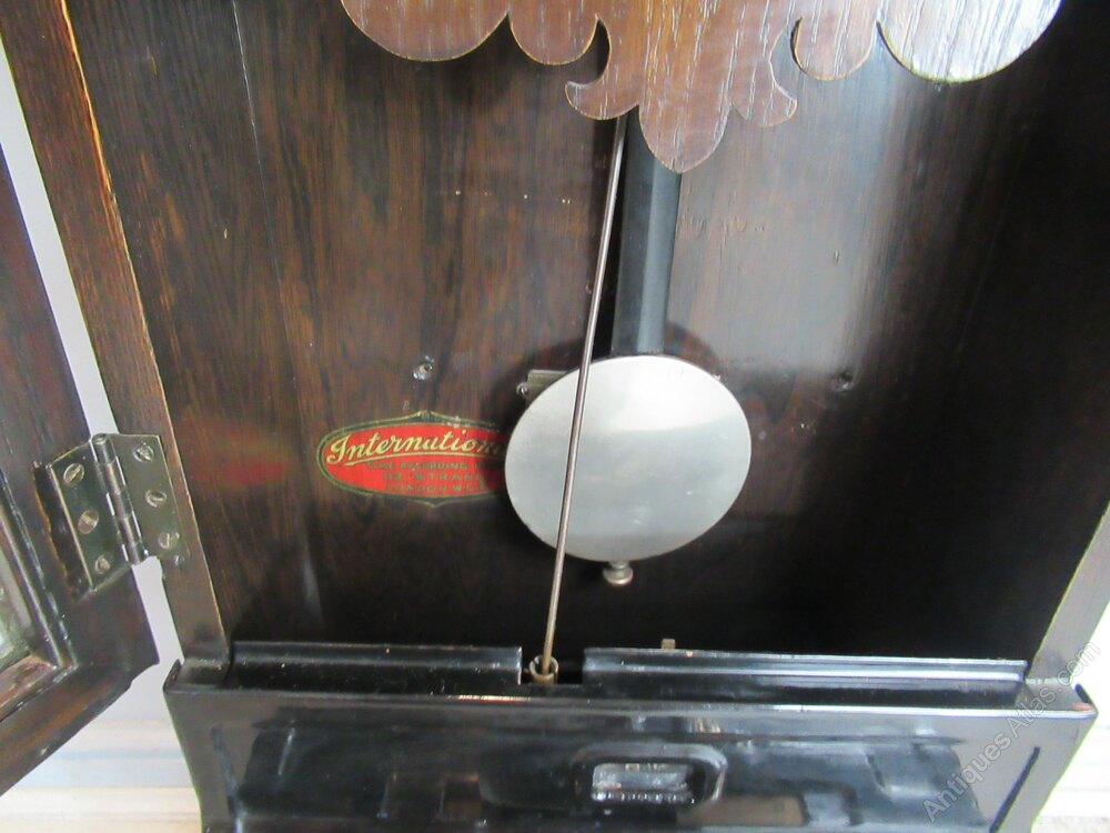 Antiques Atlas - Oak Cased Time Recorder (clocking In Works Clock)