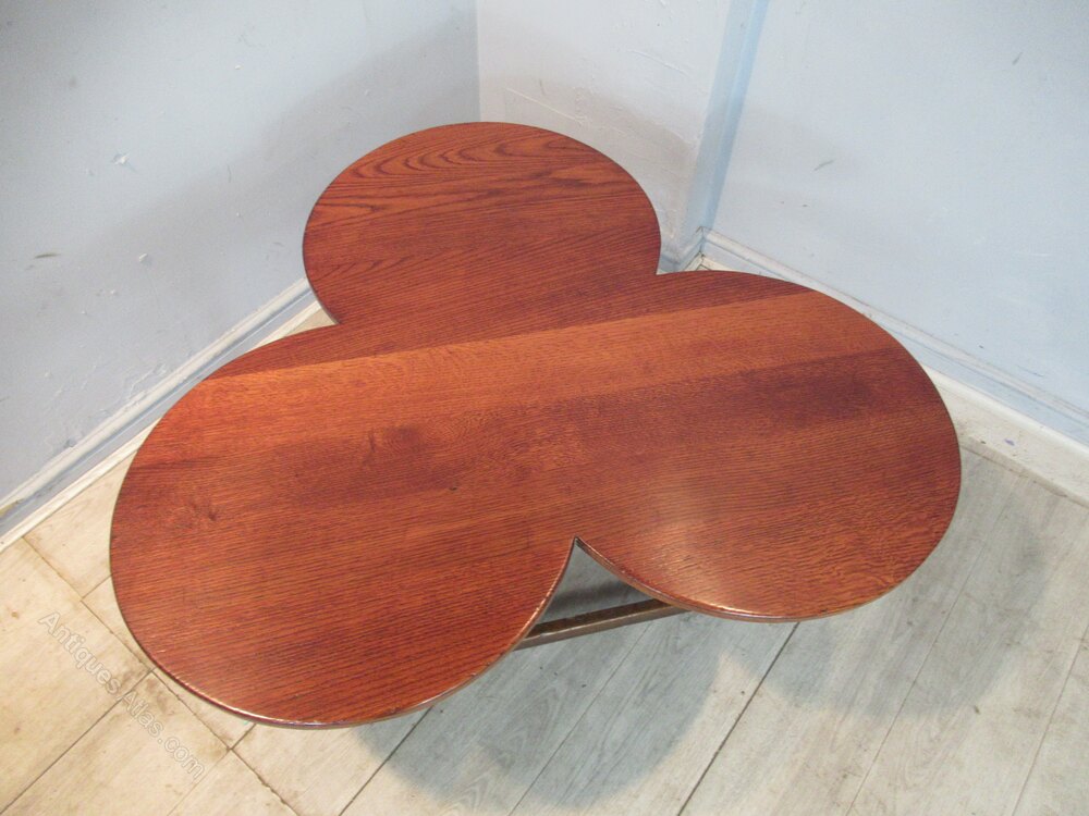 Antiques Atlas - Oak Clover Leaf Shaped Coffee Table as350a2226