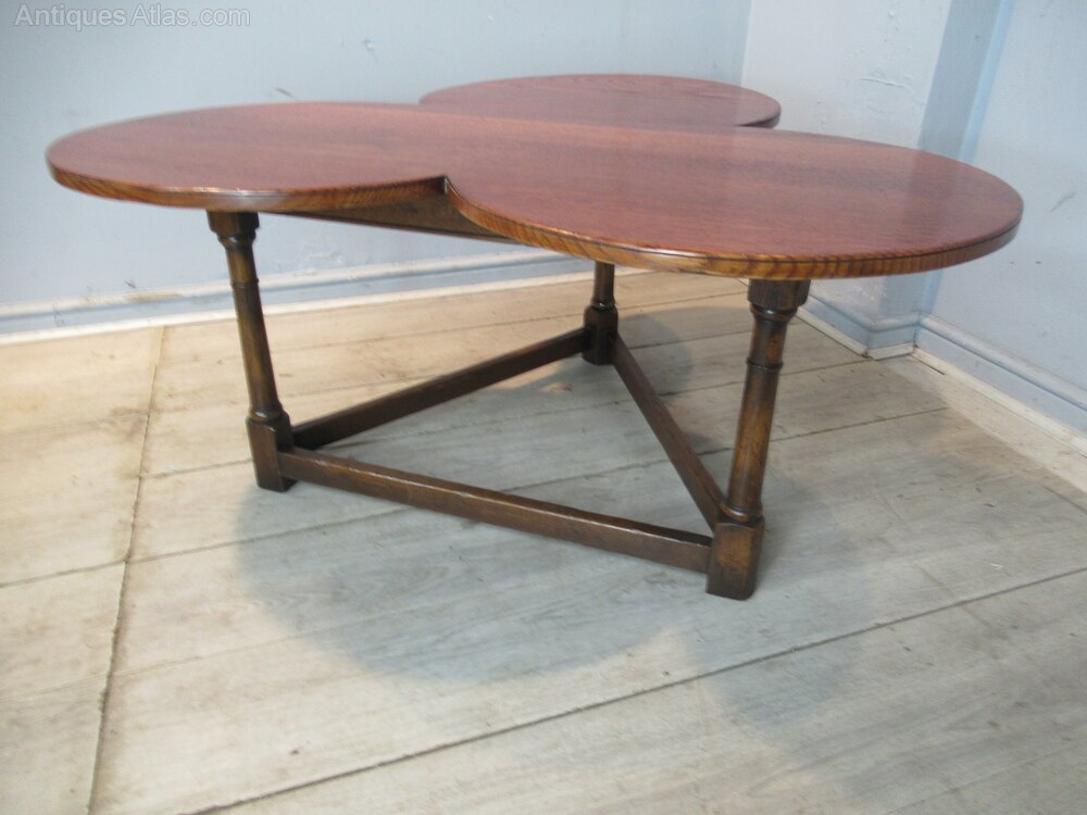 Antiques Atlas - Oak Clover Leaf Shaped Coffee Table as350a2226