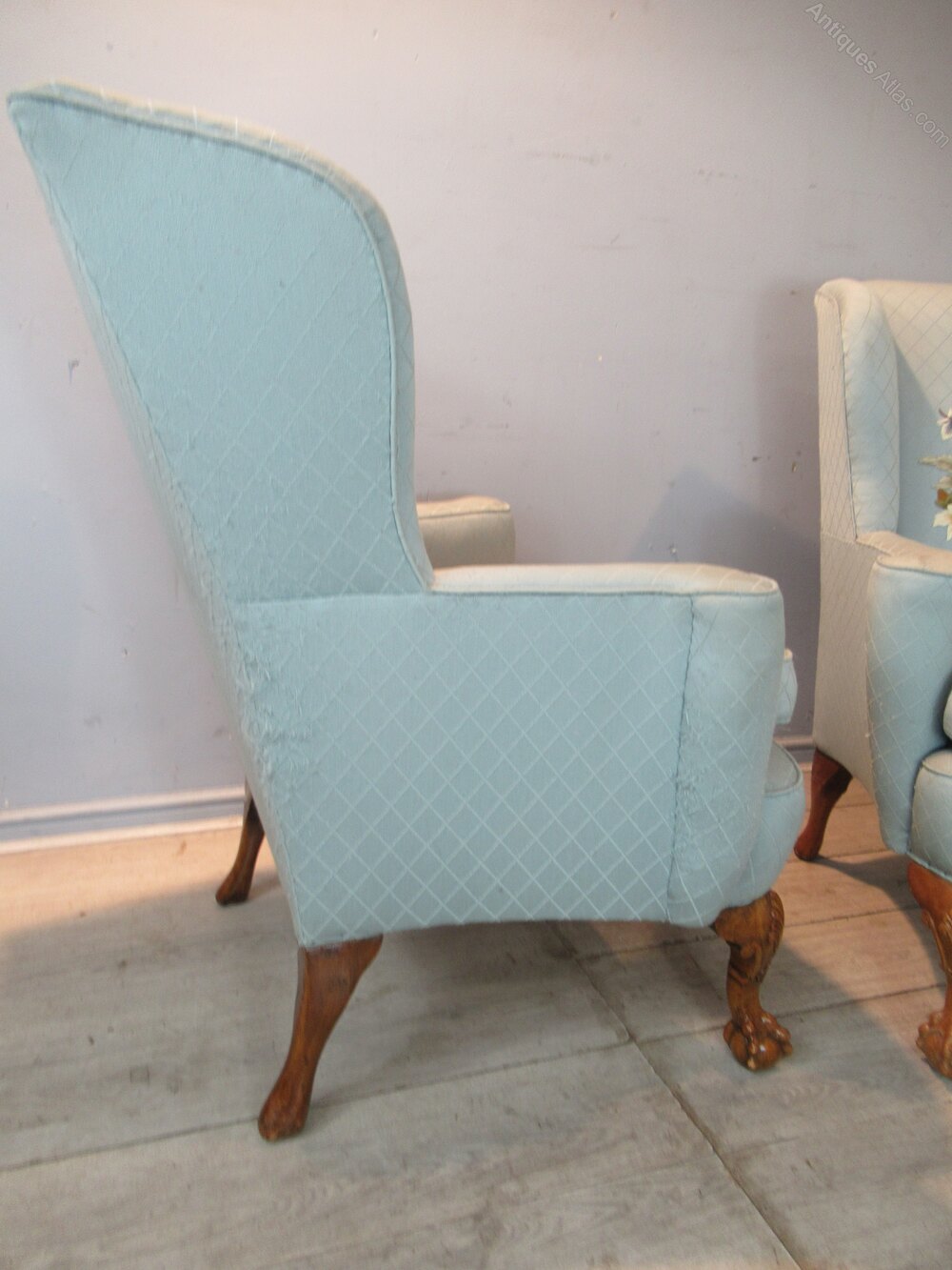 Pair Of Country House Wing Back Arm Chairs as350a2205 - Antiques Atlas