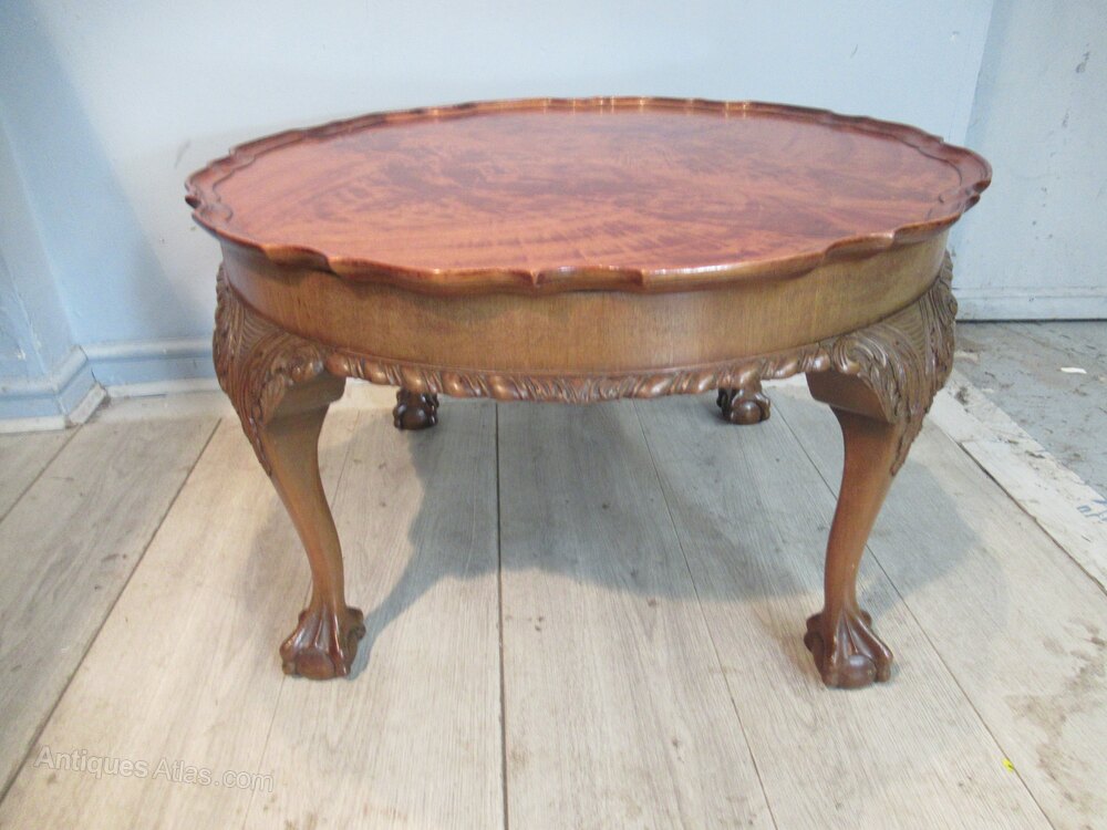 Round Mahogany Coffee Table - Antiques Atlas